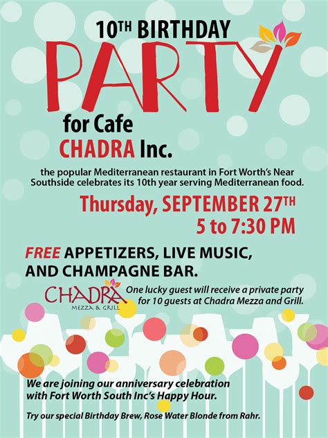 Celebrate With Chadra Chadra Mezza And Grill