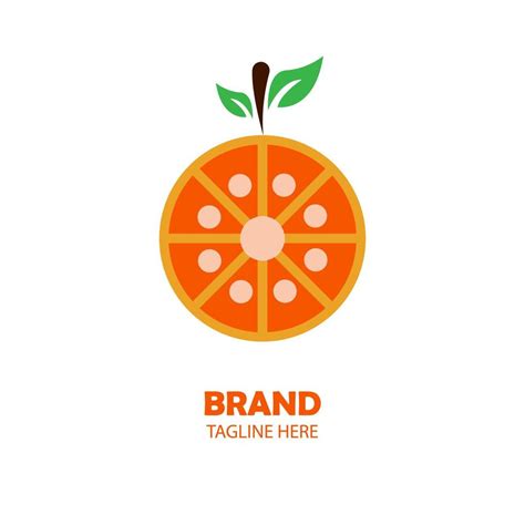 Half A Yellow Orange Fruit Icon Logo 13221786 Vector Art At Vecteezy
