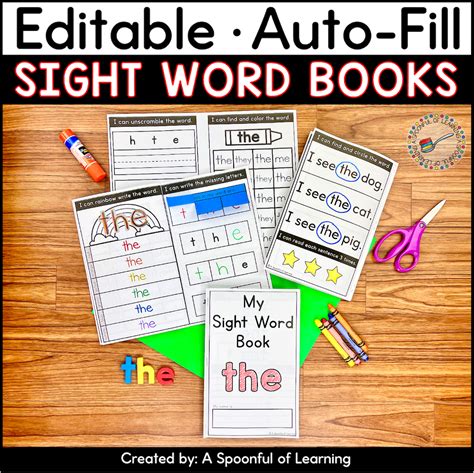 Editable Sight Word Books