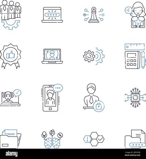 Joint Venture Line Icons Collection Partnership Collaboration Alliance Synergy Cooperation