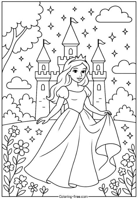 Coloring Pages Castle Princess 2025