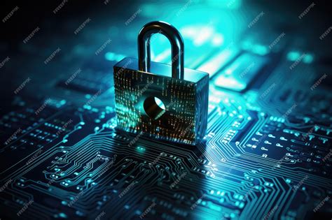 Premium Photo Digital Technology Key Lock Protects Safety Cyber