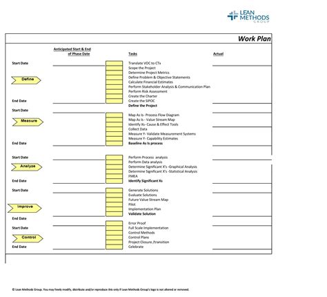 Work Plan 40 Great Templates And Samples Excel Word Template Lab