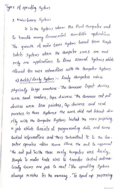 Types Of Operating System Bsc Computer Science Studocu