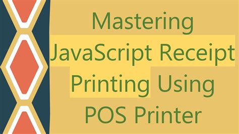 Mastering JavaScript Receipt Printing Using POS Printer YouTube