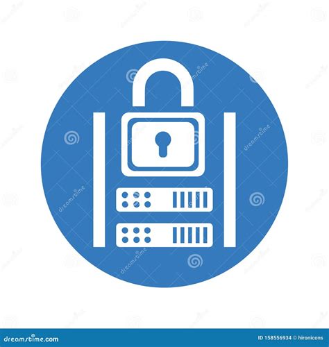 Database Security Server Storage Icon Stock Illustration Illustration Of Center Security