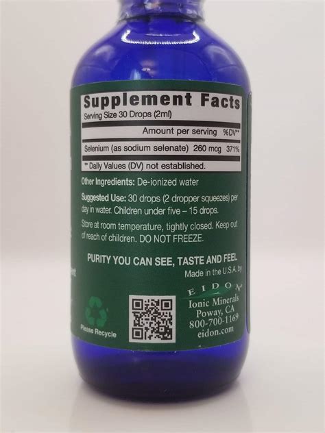 Eidon Selenium Liquid Concentrate 2 Oz Rogue Herbalist