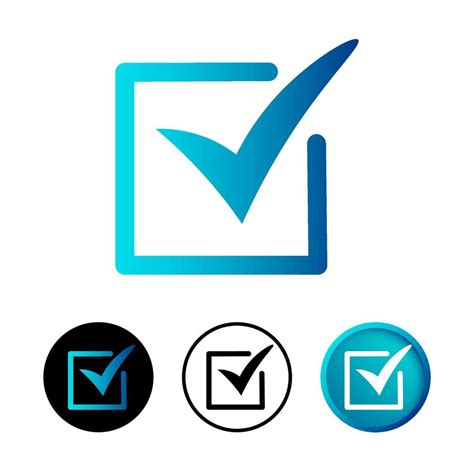 Abstract Square Check Mark Icon Illustration Vector Art At Vecteezy