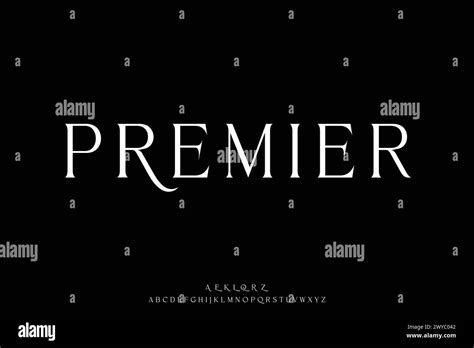 Elegant Minimalist Sharp Serif Alphabet Display Font Vector With Swoosh Alternate Stock Vector Elegant Minimalist Sharp Serif Alphabet Display Font Vector With Swoosh Alternate Stock Vector