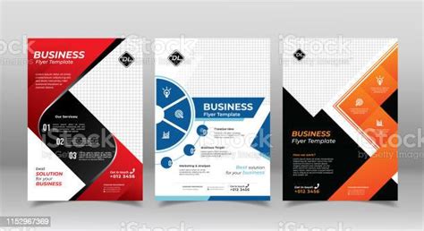 기업 비즈니스 브로셔 디자인 서식 파일입니다 기하학적 비즈니스 전단지 브로셔 디자인 서식 파일 생활필수품에 대한 스톡 벡터 아트