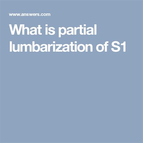 What Is Partial Lumbarization Of S1 Find A Doctor Pelvis Segmentation