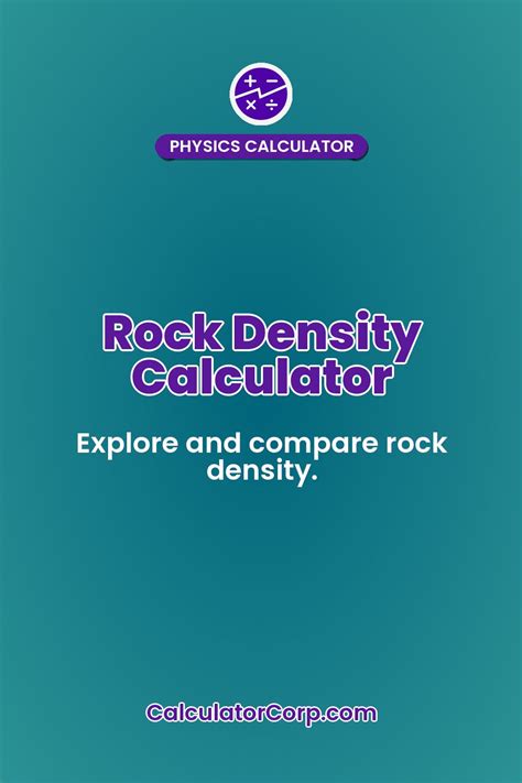Rock Density Calculator