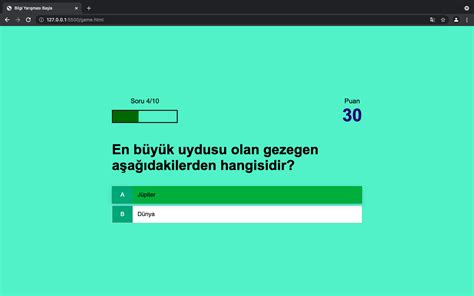 GitHub sedabasaran QuizApp JavaScript Kullanarak Bilgi Yarışması Uygulaması Oluşturma