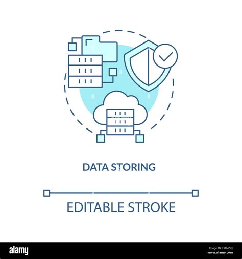 Data Storing Turquoise Concept Icon Stock Vector Image And Art Alamy