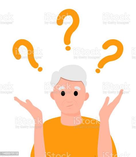 질문 딜레마 문제 개념의 간단한 플랫 벡터 일러스트레이션 흰색 만화 노인 캐릭터에 고립 솔루션 비즈니스 분석 마크를 묻습니다 Wtf 문구에 대한 스톡 벡터 아트 및 기타
