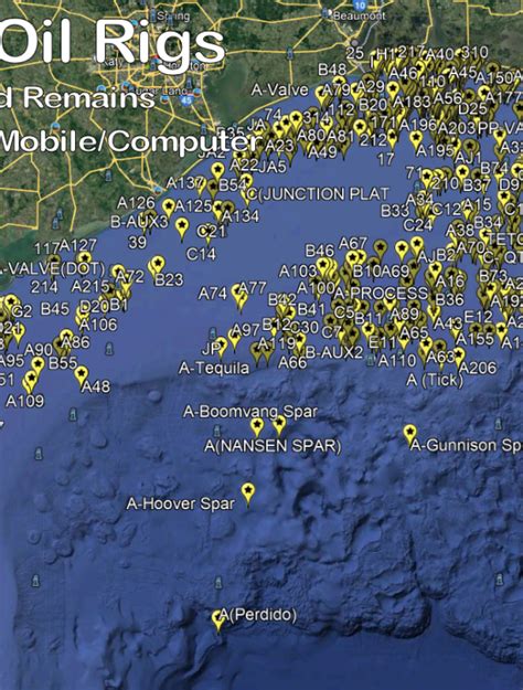 Gulf Oil Rig Map