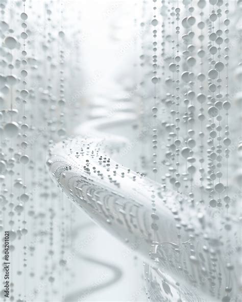 Chart Flow Data Art 3d Visualization Of White Data Lake And Data Pipeline Stock Illustration