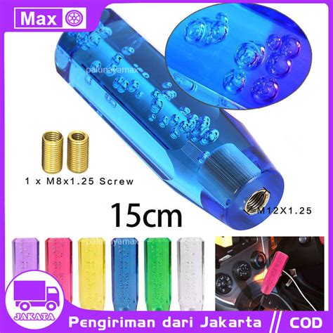 Jual Mobil Manual Shift Knob Gear Shifter Kepala Shift Knob Tongkat Kristal Transparan Gelembung