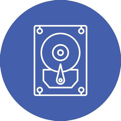 Hard Disk Line Circle Background Icon Vector Art At Vecteezy