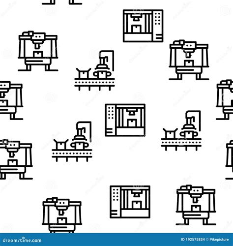Manufacturing Process Seamless Pattern Vector Stock Vector