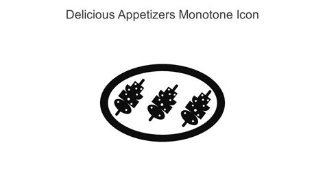 Delicious Appetizers Monotone Icon In Powerpoint Pptx Png And Editable Eps Format PPT PowerPoint