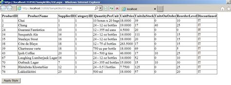 Nitin Sharma S Opus Apply Custom Style To Gridview Using Style Class And ApplyStyle Method