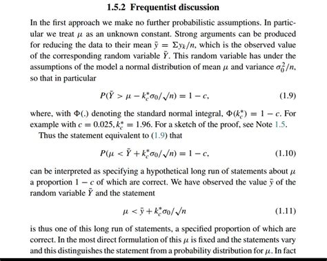 Inference Understanding Formulas For The Sampling Distribution Of The