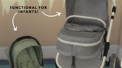 Get More From Dollish On Patreon Stroller Car Seats Sims 4