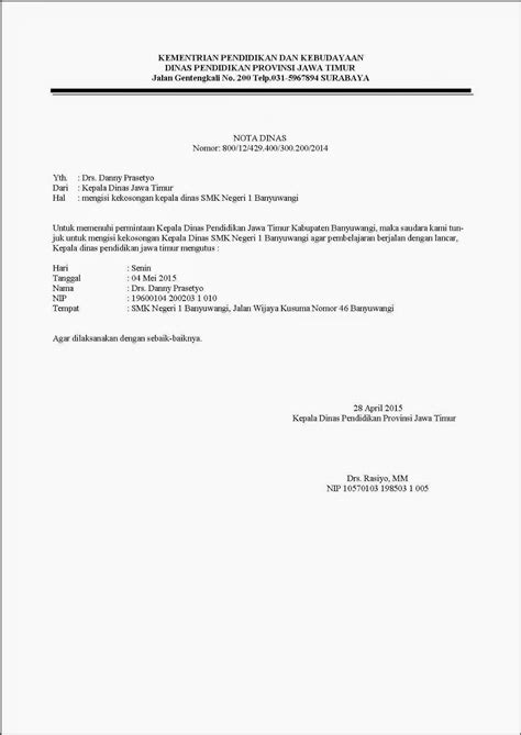 Contoh Surat Nota Dinas Resmi Surat Dinas Desain Contoh Surat Nj8nkgoknm
