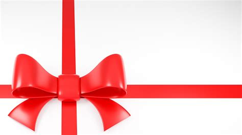 흰색 배경에 현실적인 빨간색 리본과 활 3d 모델과 일러스트레이션 0명에 대한 스톡 사진 및 기타 이미지 0명 3차원 형태 공단 Istock