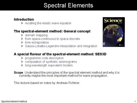 Spectral Elements Introduction Recalling The Elastic Wave Equation