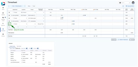 ess timesheet delete a row synerion agile help