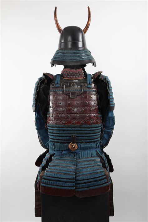 Bid Now Edo Period Japanese Samurai Armour Blue Lacing April 6 0123