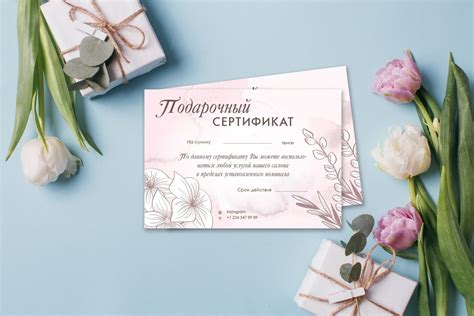 Дизайн подарочного сертификата