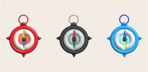 Collection Compass Toolnavigation Devicecompass Vector Image