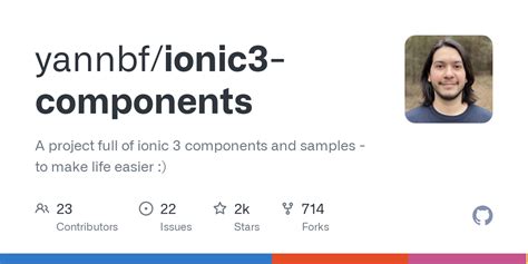 Github Yannbf Ionic Components A Project Full Of Ionic Components And Samples To Make