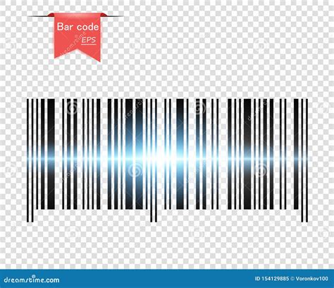 Illustration Of A Bar Code Laser Scanning Light Effect The Element Is Isolated On A