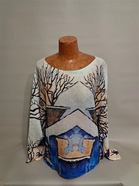 Светр італія зимовий пейзаж M L — ціна 406 грн у каталозі Светри Купити жіночі речі за доступною