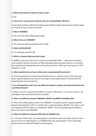 Jcl Interview Questions DOC