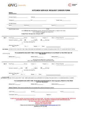 Fillable Online Free Basic Food Order Form Template Fax Email Print PdfFiller