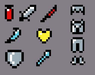 8 Bit Game Sprite Items Pack By TheDankDex