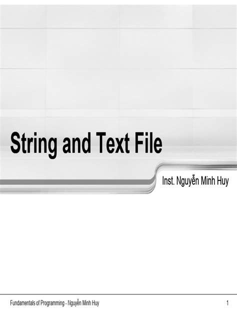 Ip 06 String And Text File 1 Pdf String Computer Science Text