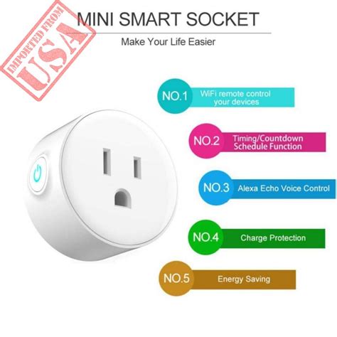 Wi Fi Smart Plug Mini Outlets Smart Socket No Hub Required Timing Function Control Your