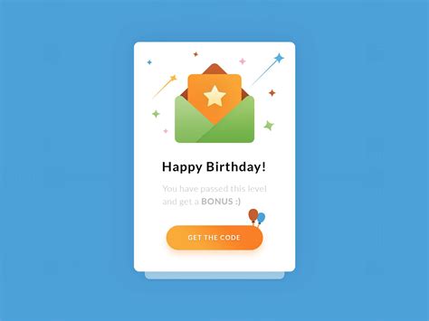 Free Happy Birthday Ui Ux Template Psd