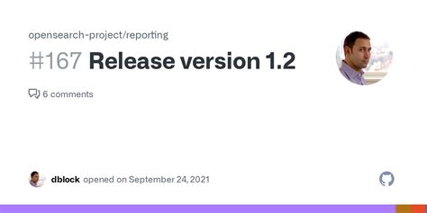 Release Version 12 · Issue 167 · Opensearch Projectreporting · Github