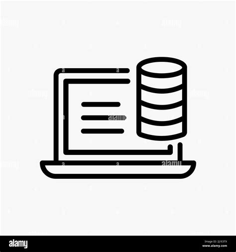 Database Icon Or Logo In Modern Line Style Abstract Vector Icon On The