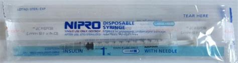 Nipro Insulin Syringe 1 mL ตดหวเขม เบอร 27G x 1 2 ถอดได ruangwitmedical