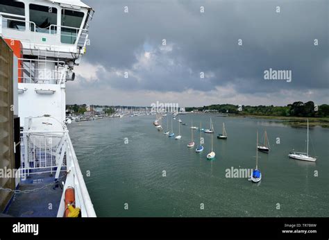 A Wightlink Ferry Leaving The Terminal At Lymington Hampshire Bound