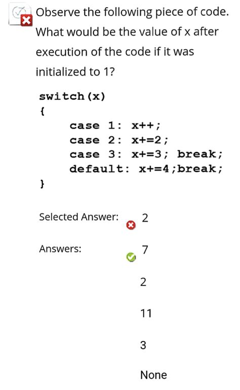 Solved Observe The Following Piece Of Code What Would Be Chegg Com
