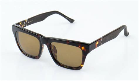 Linda Farrow The Row Leather Wrapped Angular Wayfarer